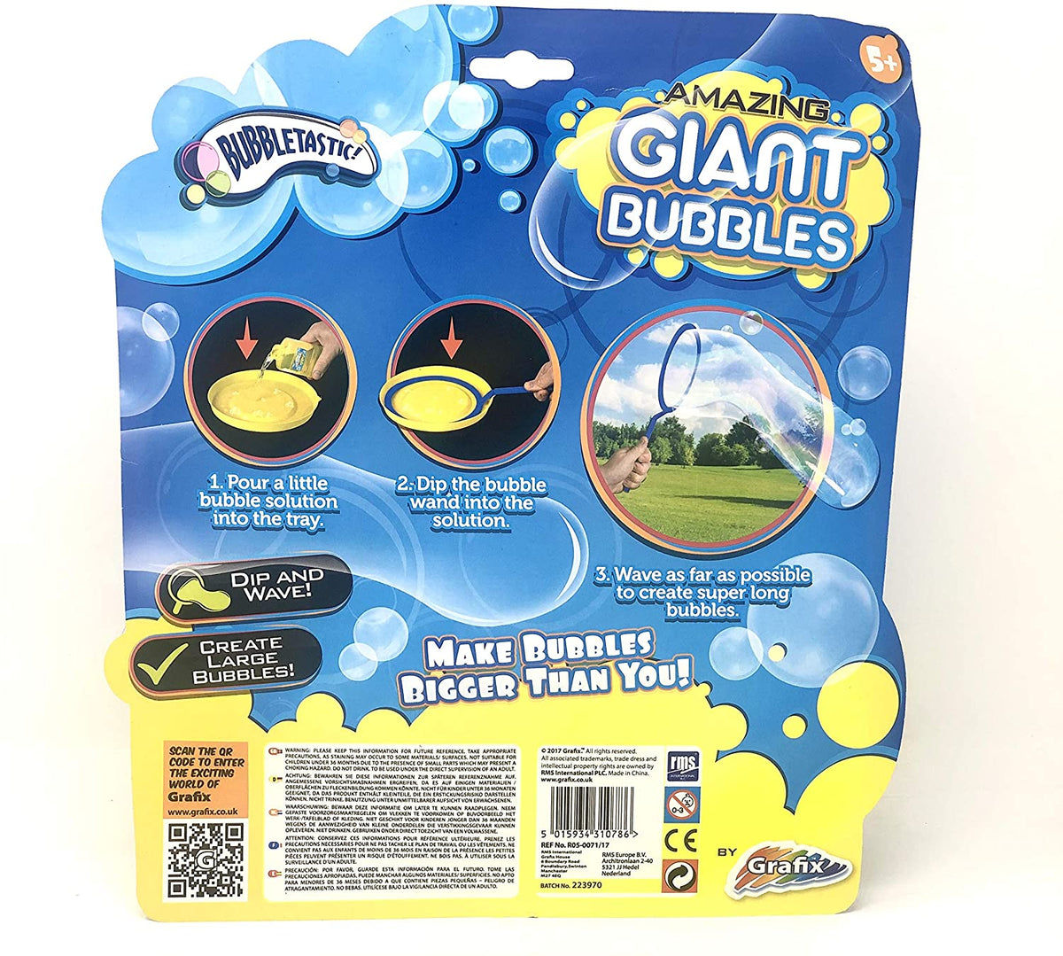 Grafix Giant Bubble Blowing Kit (5+years) – Toy-Box@hants